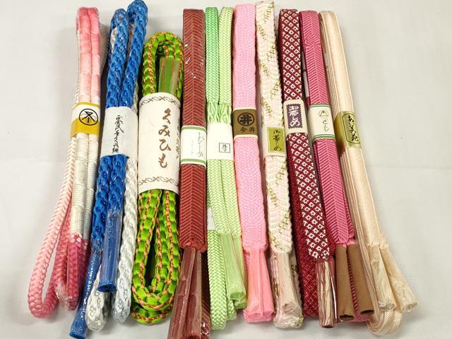 平和屋着物●和装小物　帯締め10本セット　組紐　笹浪組　金銀糸　阪急百貨店扱い　逸品　未使用　DAAW8498zzz
