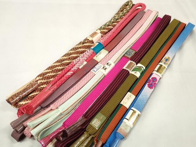 平和屋着物●和装小物　帯締め10本セット　手組紐　組紐　高麗組　金銀糸　逸品　未使用　DAAW8504zzz