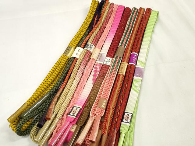 平和屋着物●和装小物　帯締め10本セット　手組紐　組紐　高麗組　金糸　めいくやまと　さが美扱い　逸品　未使用　DAAW8505zzz