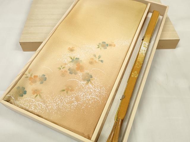 平和屋着物●和装小物　帯締め・帯揚げセット　芝梅文　高麗組　金糸　逸品　未使用　DAAW8519zzz