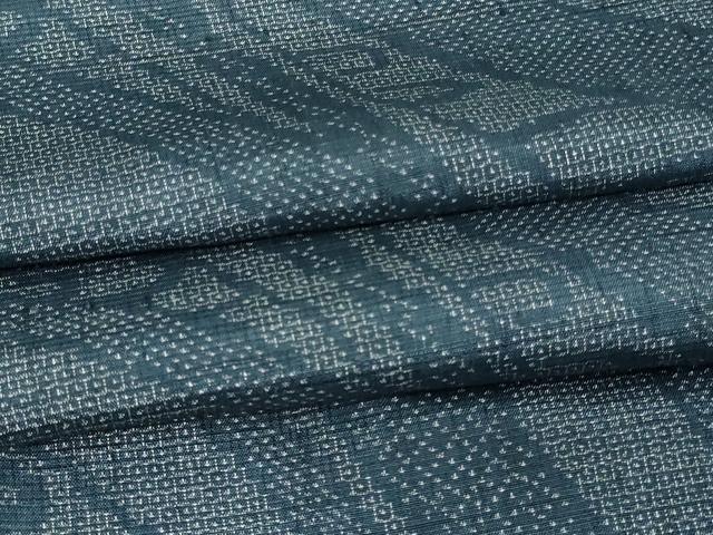 平和屋着物▽結城紬　単衣　変わり間道　正絹　逸品　DAAW9198sf