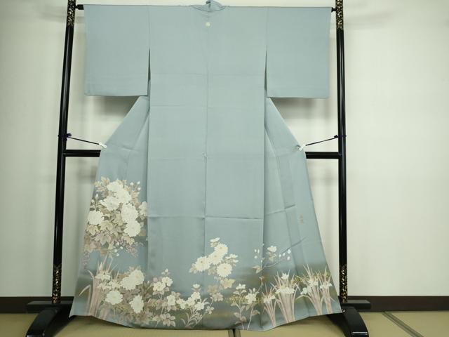 平和屋着物▽豪華色留袖　単衣　作家物　草花文　暈し染め　金彩　正絹　逸品　DAAW9246sf