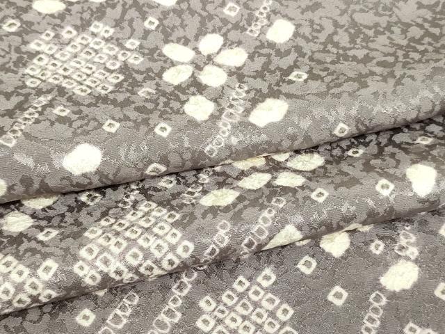 平和屋着物▽訪問着　単衣　絞り　舞花文　金彩　正絹　逸品　DAAW9253sf