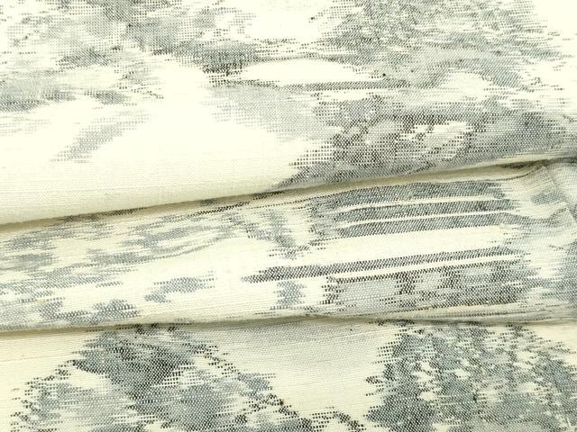 平和屋着物▽上質な紬　単衣　風景文　正絹　逸品　DAAW9262sf