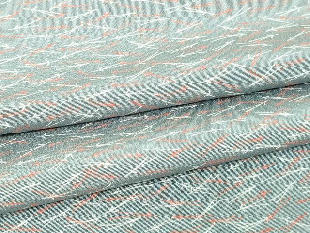 平和屋着物▽上質な小紋　単衣　敷松葉文　正絹　逸品　DAAW9383sf