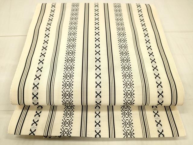 平和屋着物＊夏物　本場筑前博多織　八寸名古屋帯　紗献上　正絹　逸品　DAAX0043cm