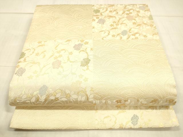 平和屋着物●西陣織　陰山織物謹製　箔屋清兵衛　六通柄袋帯　草木染　欧亜吉祥文　金糸　正絹　逸品　DAAX0050cm