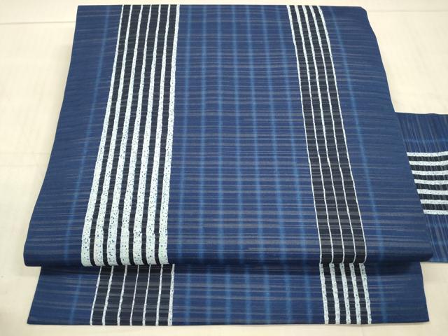 平和屋着物＊夏物　九寸名古屋帯　間道　DAAX0187cm