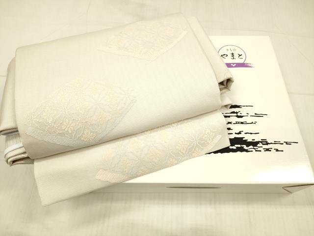 平和屋着物＊夏物　ワンタッチつけ帯　花菱文　やまと誂製　共箱付き　正絹　逸品　DAAX0213cm