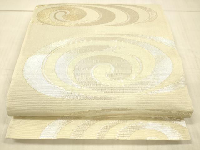 平和屋着物＊夏物　六通柄袋帯　流水文　金銀糸　正絹　逸品　DAAX0314cm