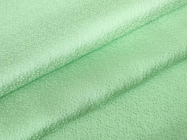 平和屋着物●上質な色無地　小花地紋　若葉色　正絹　逸品　DAAX1253op