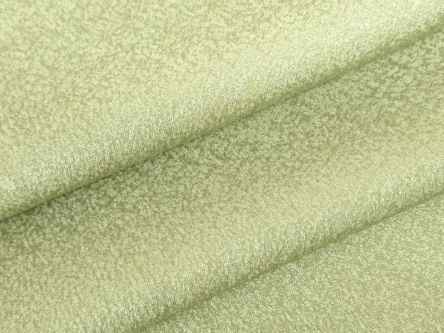 平和屋着物●上質な色無地　霞地紋　柳色　正絹　逸品　DAAX1371op