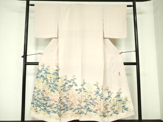 平和屋着物●本加賀友禅作家　百貫華峰　色留袖　草花　暈し染め　正絹　逸品　DAAX1376op