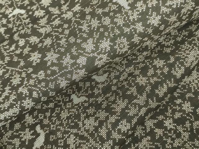 平和屋着物●本場大島紬　9マルキ　花鳥文　三越扱い　正絹　逸品　DAAX1408op