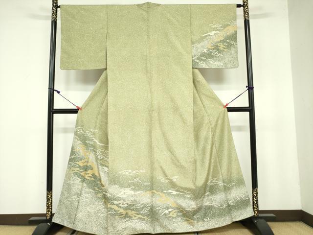 平和屋着物●本場染大島紬　訪問着　霞文　暈し染め　正絹　逸品　DAAX1482op