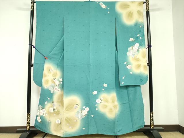 平和屋着物●豪華振袖　舞桜文　暈し染め　金彩　やまと誂製　正絹　逸品　DAAX1491op