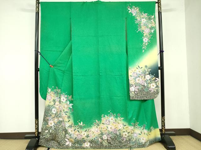 平和屋着物●豪華振袖　作家物　絞り　辻が花　暈し染め　金彩　正絹　逸品　DAAX1511op
