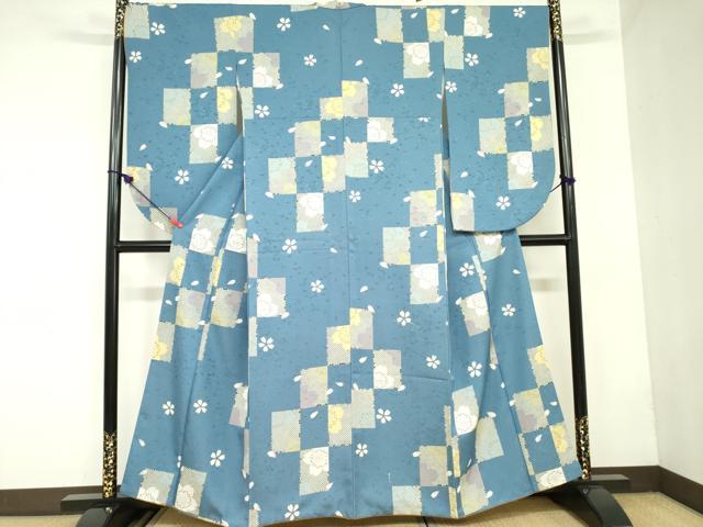 平和屋着物●小振袖　二尺袖　舞桜文　洗える着物　DAAX1542op