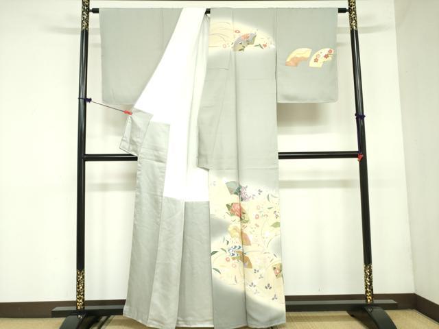 平和屋着物●訪問着　地紙花文　暈し染め　金彩　正絹　逸品　未使用　DAAX1556op 平和屋着物○訪問着 地紙花文 暈し染め 金彩 正絹 逸品