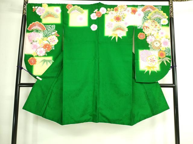 平和屋着物●小振袖　二尺袖　舞花文　暈し染め　金彩　DAAX1929op