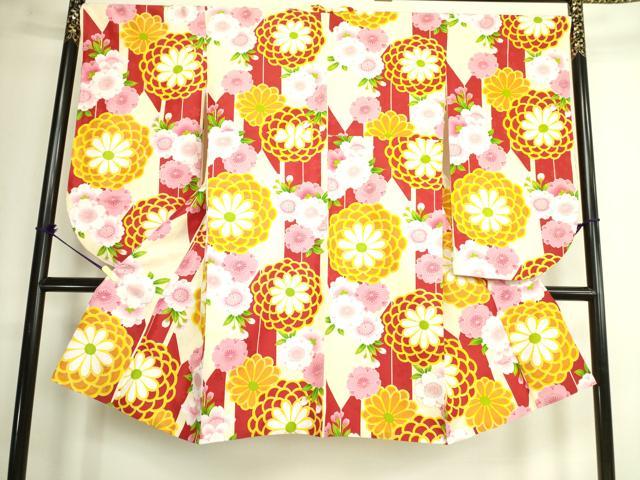 平和屋着物●小振袖　二尺袖　舞花文　金彩　洗える着物　DAAX1947op