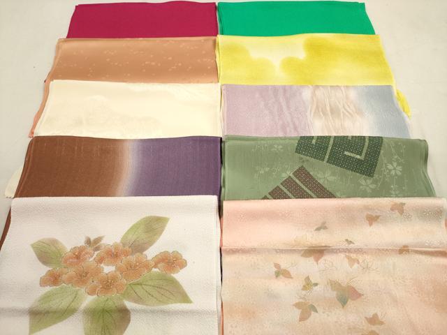 平和屋着物★和装小物　帯揚げ10枚セット　正絹　逸品　DAAX2009xg