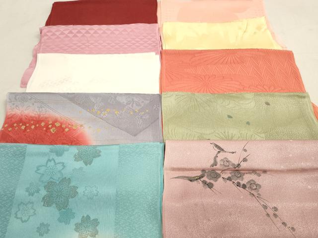 平和屋着物★和装小物　帯揚げ10枚セット　正絹　逸品　DAAX2017xg