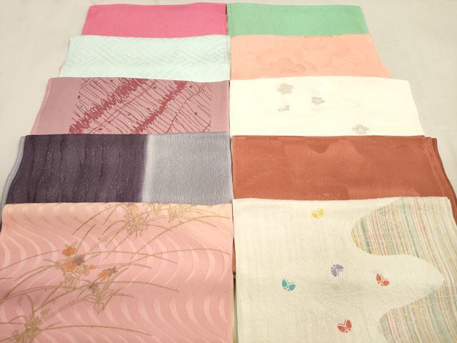 平和屋着物★和装小物　帯揚げ10枚セット　正絹　逸品　DAAX2018xg