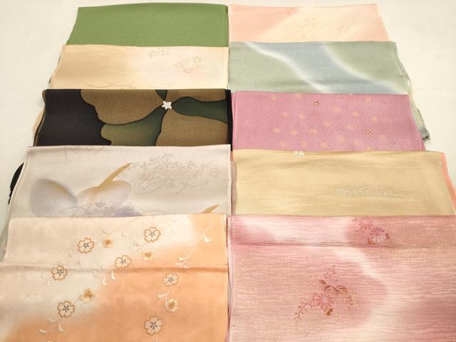 平和屋着物★和装小物　帯揚げ10枚セット　正絹　逸品　DAAX2028xg