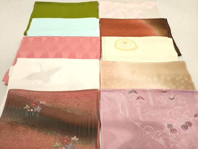 平和屋着物★和装小物　帯揚げ10枚セット　正絹　逸品　DAAX2095xg