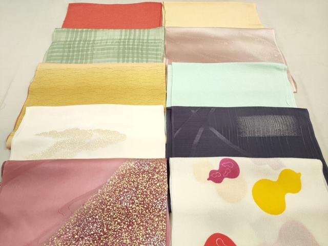 平和屋着物★和装小物　帯揚げ10枚セット　正絹　逸品　DAAX2388xg