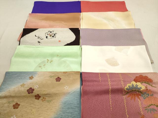 平和屋着物★和装小物　帯揚げ10枚セット　正絹　逸品　DAAX2477xg