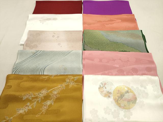 平和屋着物★和装小物　帯揚げ10枚セット　正絹　逸品　DAAX2501xg