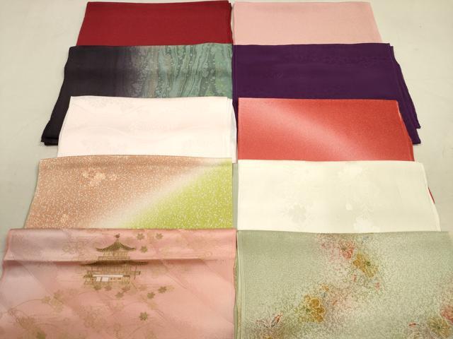 平和屋着物★和装小物　帯揚げ10枚セット　正絹　逸品　DAAX2504xg