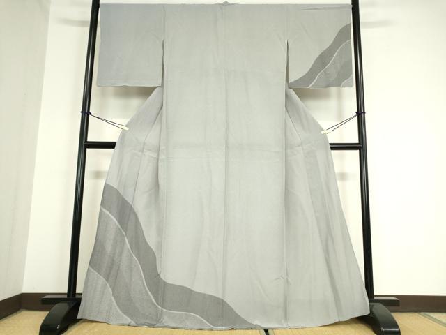 平和屋着物▽訪問着　江戸小紋　単衣　鮫小紋柄　正絹　逸品　DAAX3052az