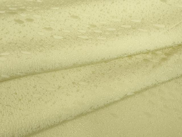 平和屋着物▽上質な色無地　単衣　石畳地紋　女郎花色　三越扱い　正絹　逸品　DAAX3120az