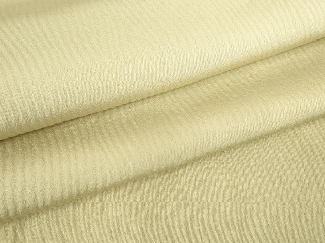 平和屋着物▽上質な色無地　単衣　縞地紋　練色　正絹　逸品　DAAX3121az