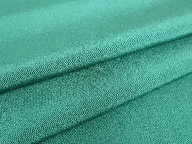 平和屋着物●上質な色無地　青緑色　正絹　逸品　未使用　DAAX3817az