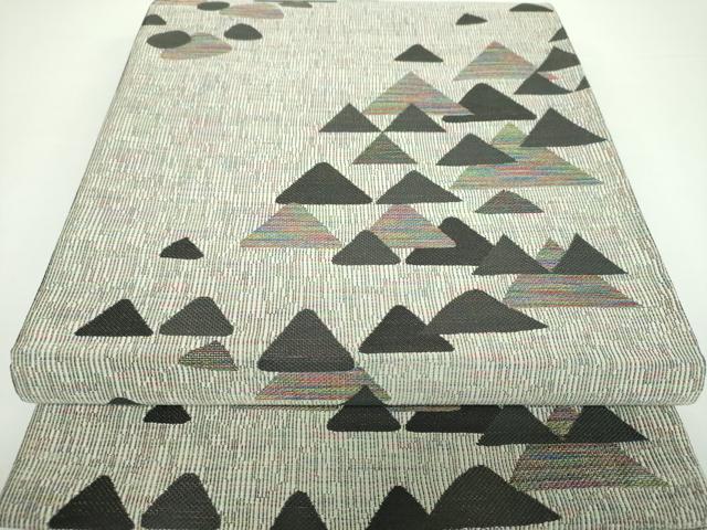 平和屋着物●両面　六通柄袋帯　作家物　鱗文様　金糸　正絹　逸品　DAAX4018ps