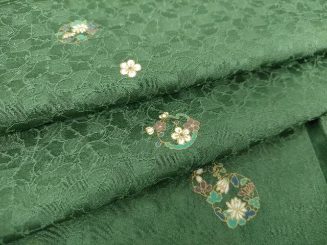 平和屋着物●上質な小紋　花丸文　金彩　正絹　逸品　未使用　DAAX4075ps
