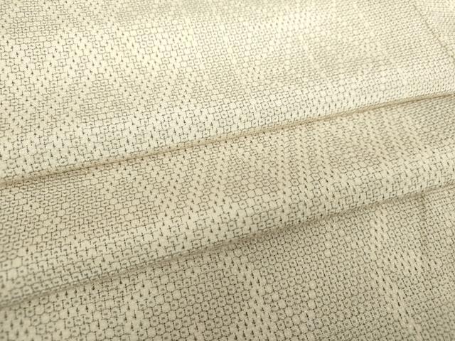 平和屋着物●本塩沢　110亀甲　吉祥間道　正絹　逸品　DAAX4113ps