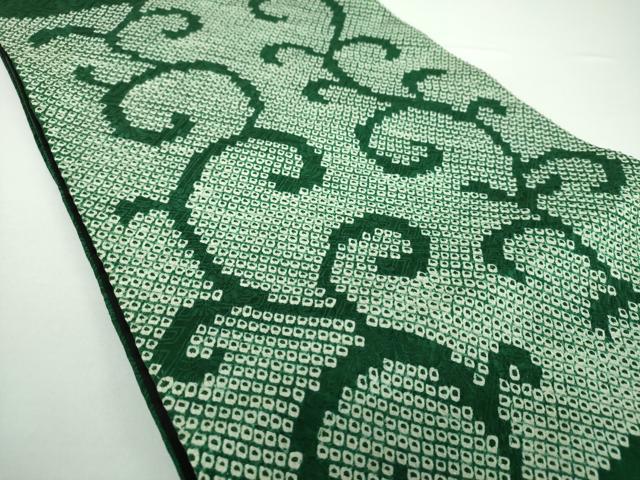 平和屋着物○九寸開き名古屋帯 総絞り 唐草文 正絹 逸品 DAAX4211ps