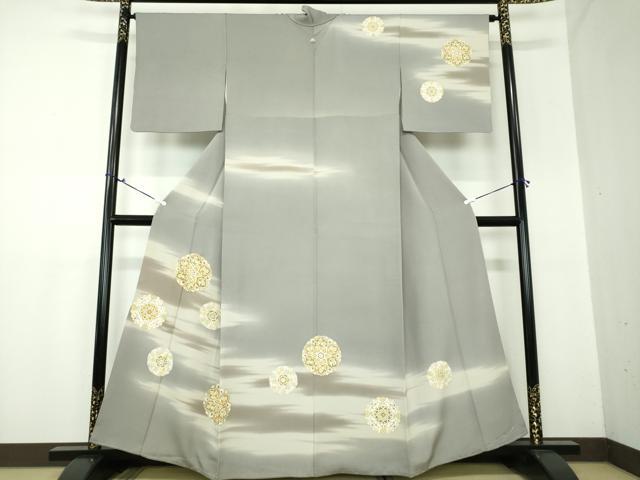 平和屋着物●創業460年・千總　訪問着　駒刺繍　正倉院花文　暈し染め　金彩　高島屋扱い　正絹　逸品　DAAX4304ps