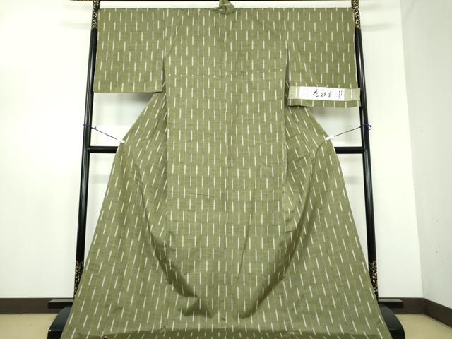 平和屋着物●上質な紬　花杉木　変わり間道　証紙付き　ロング丈　正絹　逸品　DAAX4308ps