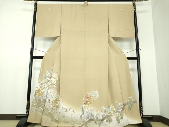 平和屋着物●豪華色留袖　駒刺繍　流水籬花文　暈し染め　金彩　正絹　逸品　DAAX4321ps
