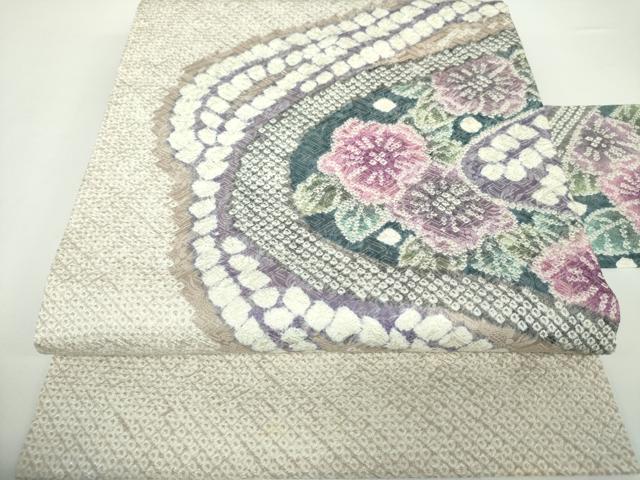 平和屋着物●名門　藤娘きぬたや・総絞り　九寸名古屋帯　辻が花　正絹　逸品　DAAX4330ps