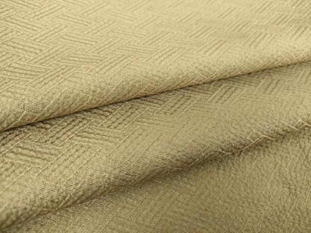 平和屋着物●上質な色無地　檜垣地紋　媚茶色　正絹　逸品　DAAX4370ps