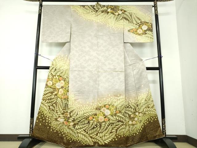 平和屋着物●訪問着　作家物　絞り　辻が花　暈し染め　金通し地　正絹　逸品　DAAX4375ps