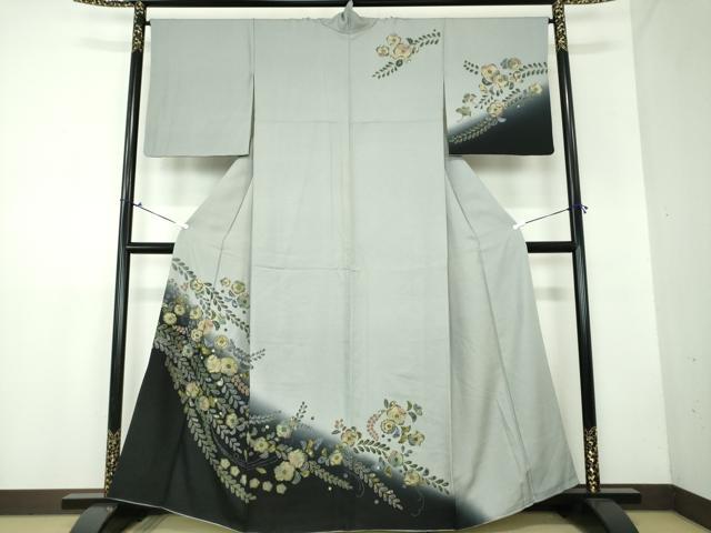 平和屋着物●訪問着　絞り　辻が花　暈し染め　金彩　正絹　逸品　DAAX4409ps