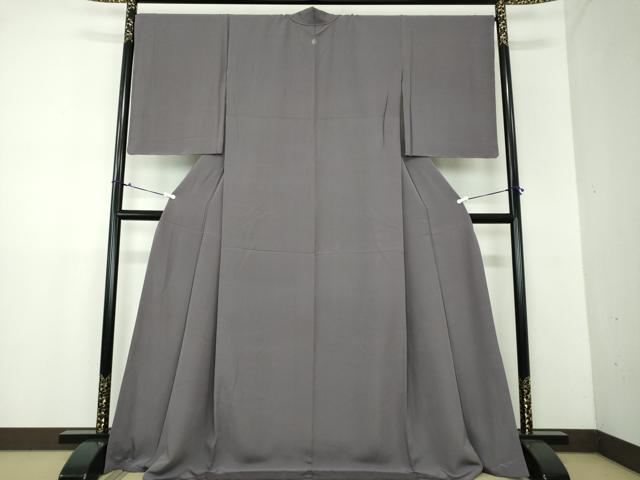 平和屋着物●上質な色無地　藤煤竹色　ロング丈　正絹　逸品　未使用　DAAX4423ps